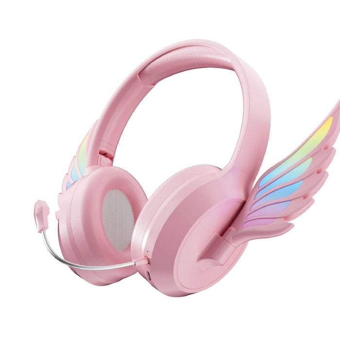 Laser Kids Angel Wings Headphones Mic (Pink) - Bunnings Australia
