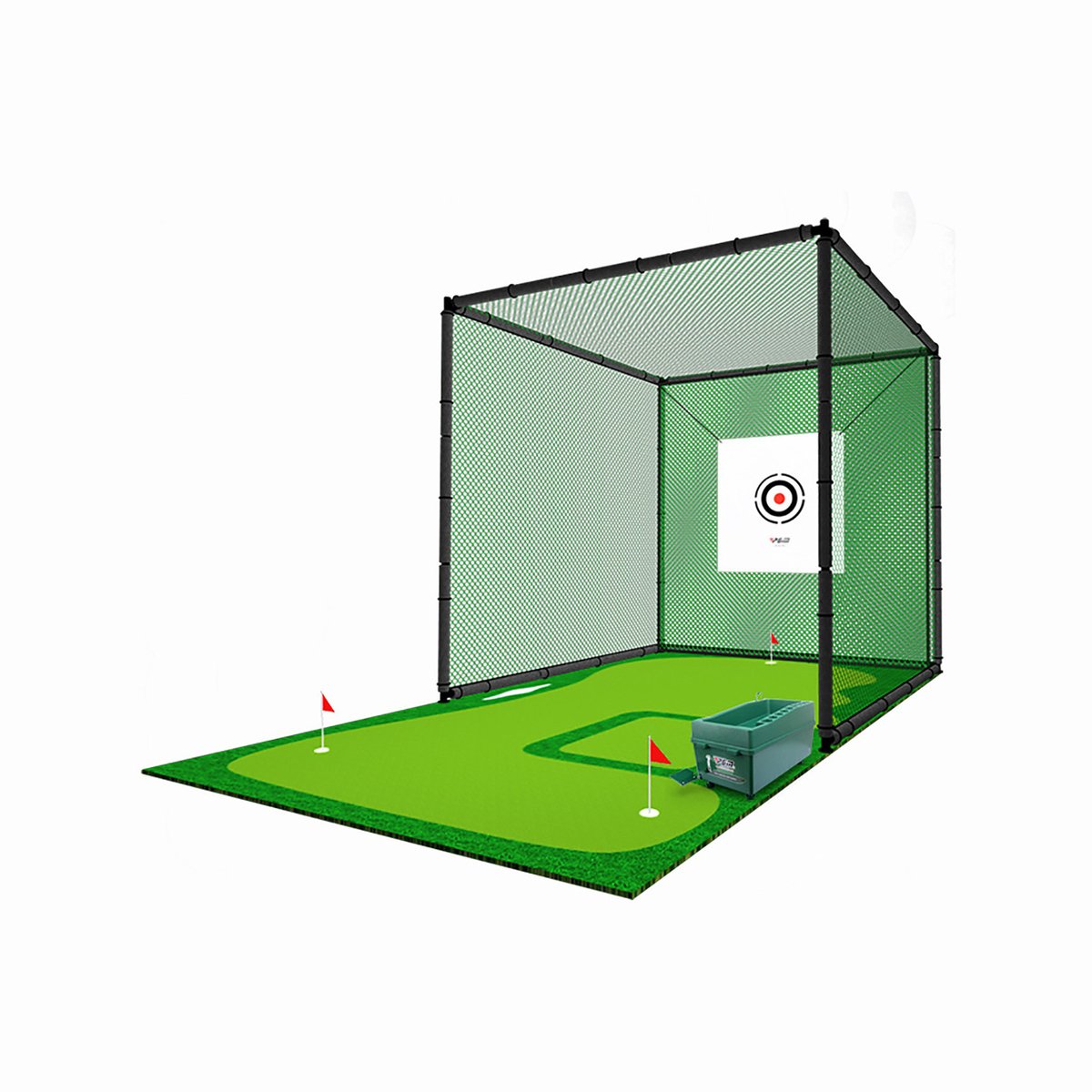 PGM Golf Stainless Steel Corners 3Mx3Mx3M Golf Practice Hitting Cage ...