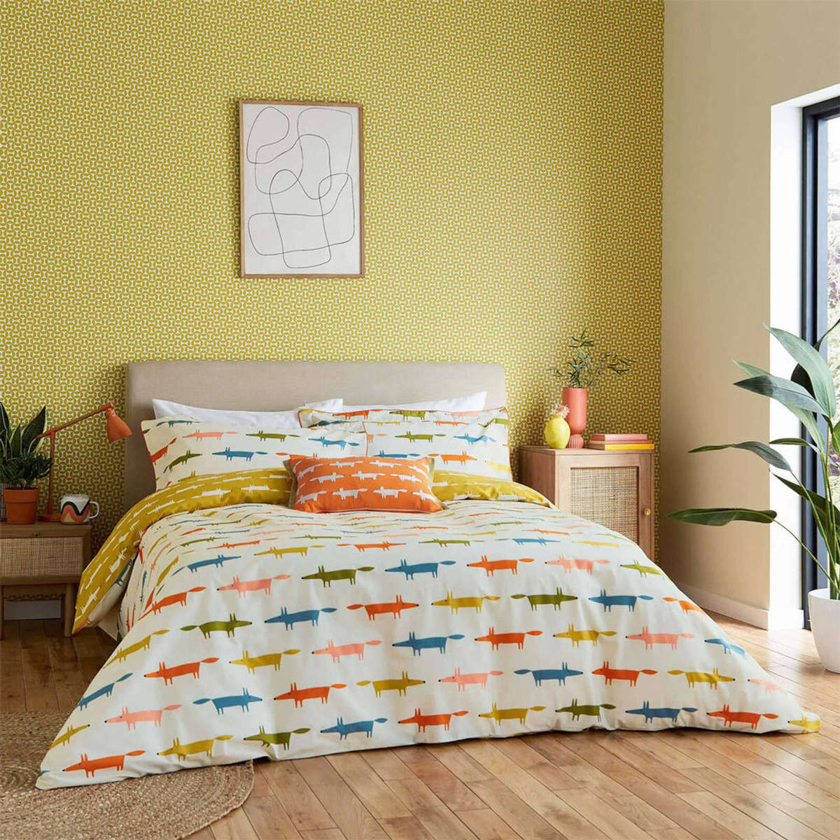 Scion Mr Fox Birthday Queen Bed Cover Bedding Sheet Set - Bunnings ...