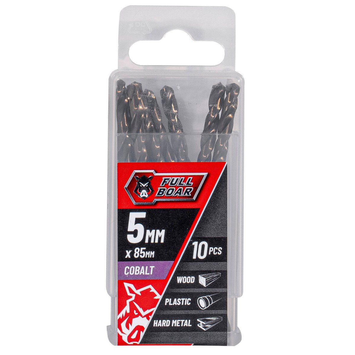 Full Boar 5mm M35 Cobalt Drill Bit - 10 Pack - Bunnings Australia