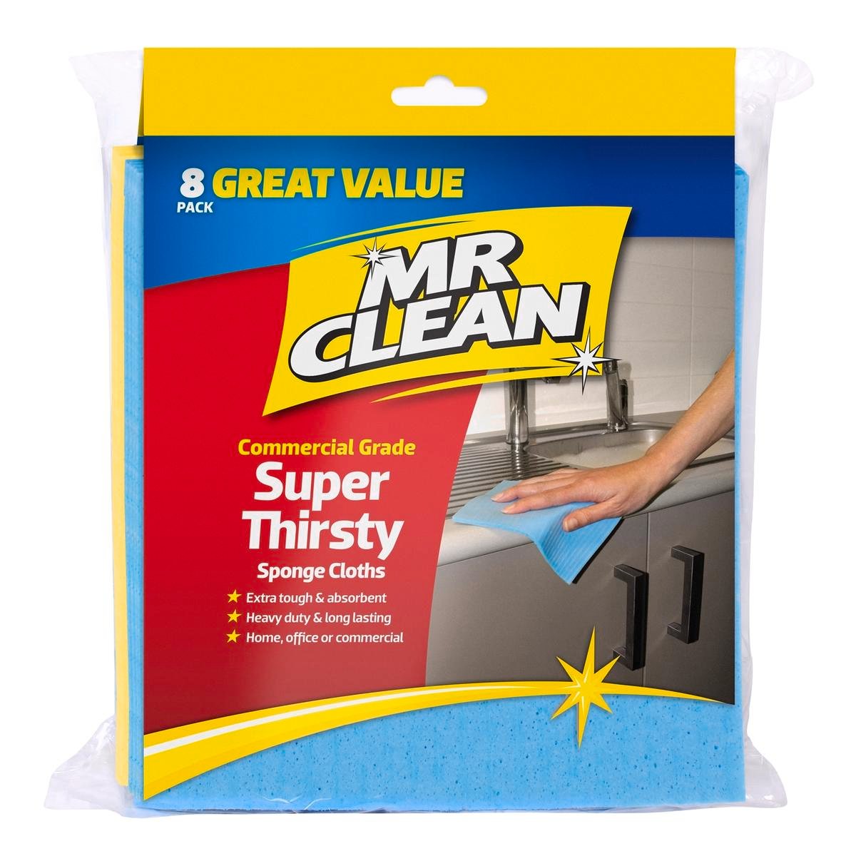 Mr Clean Super Soaks Cleaning Cloth - 8 Pack - Bunnings Australia