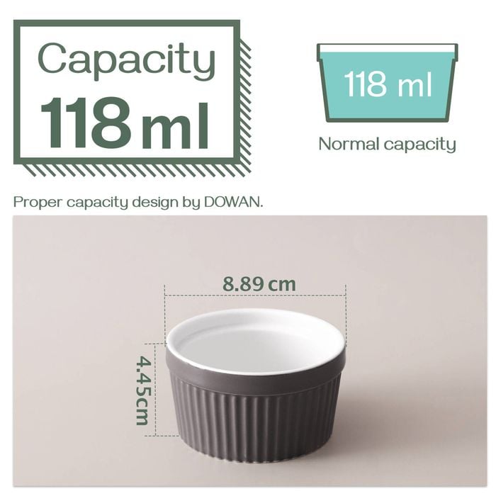 Ramekins 118ml Oven Safe - Creme Brulee Ramekins for Baking, Porcelain Ramekins Oven Safe ...