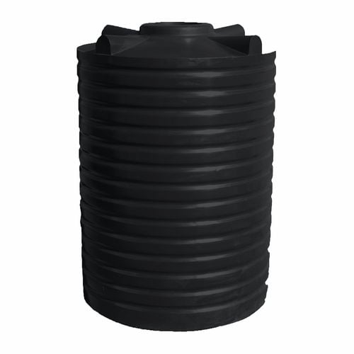 Clark Tanks 3000L Round Poly Water Tank - Charcoal - Bunnings Australia