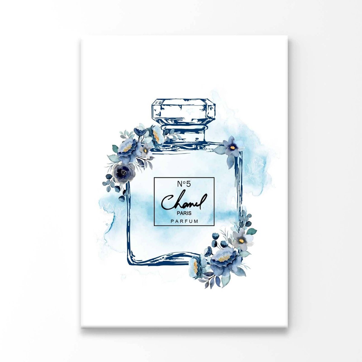 Blue Splash with Perfume Bottle Print 100% Australian Made 50x75cm ...