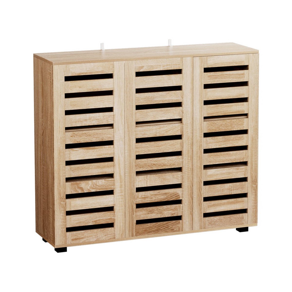 Artiss Shoe Rack Storage Cabinet 30 Pairs Walnut - Bunnings Australia