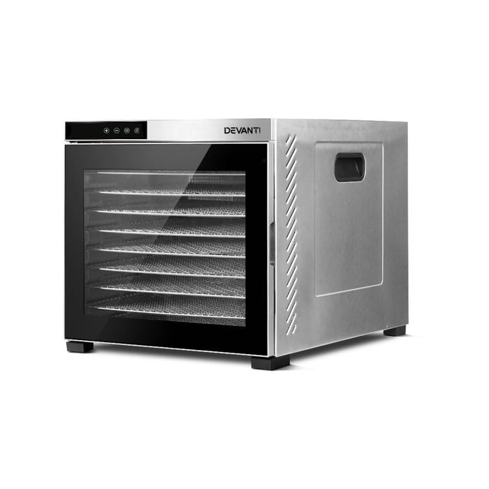 Devanti Food Dehydrators Beef Jerky Dehydrator Fruit Dryer Stainless ...