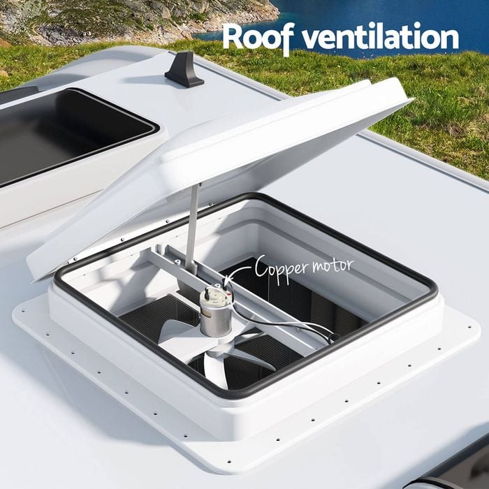 Weisshorn Caravan Roof Vent Fan Air Exhaust Hatch 12V RV Motorhome ...