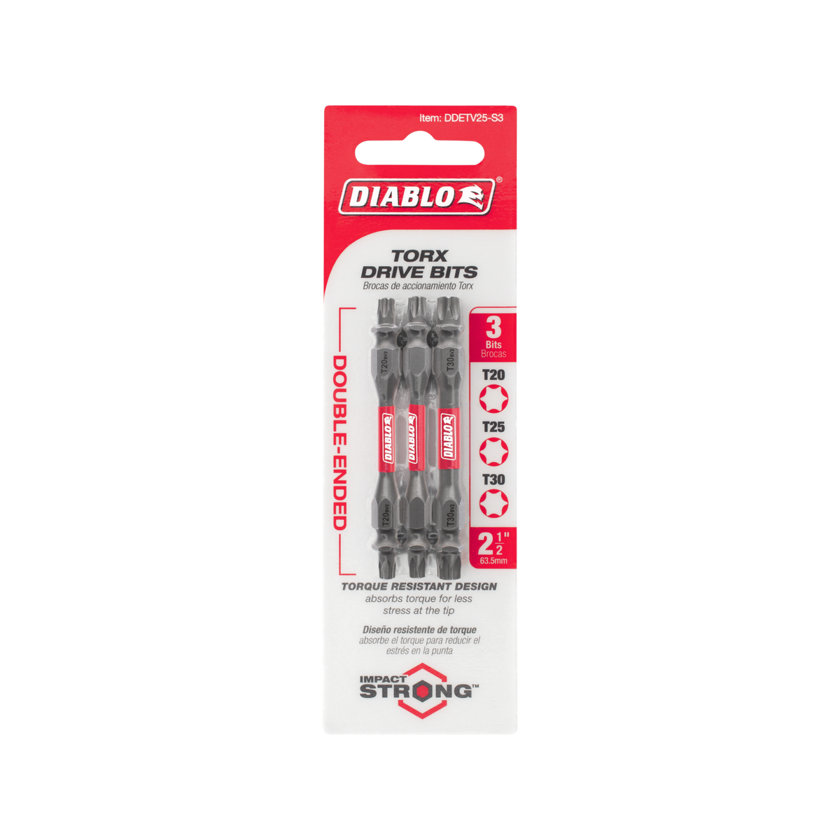Diablo Double Ended Insert Bit T - 3 Pack - Bunnings Australia