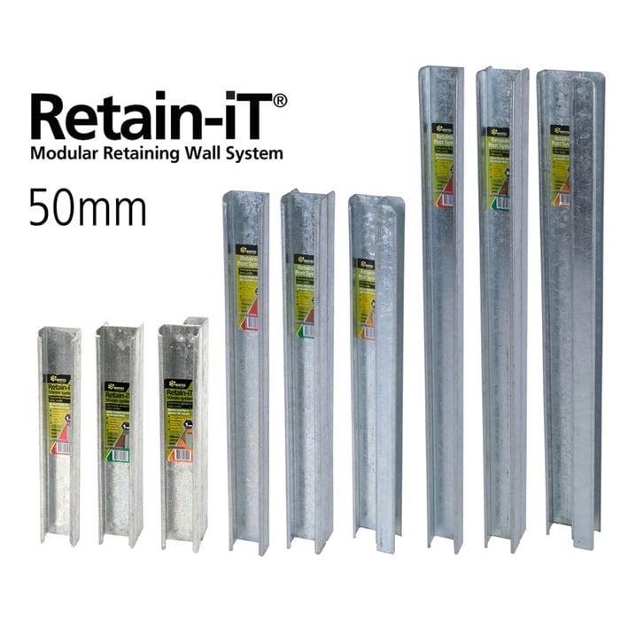 Jack 50 x 1100mm Galvanised Steel Retain It Sleeper Upright End Post ...