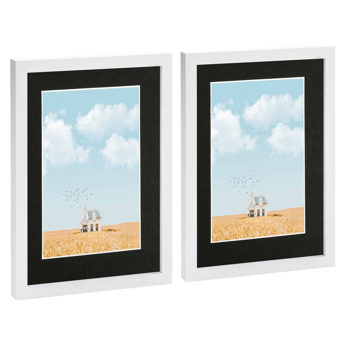 Nicola Spring Photo Frames with A5 Mount - A4 (8" x 12") - White - Pack ...