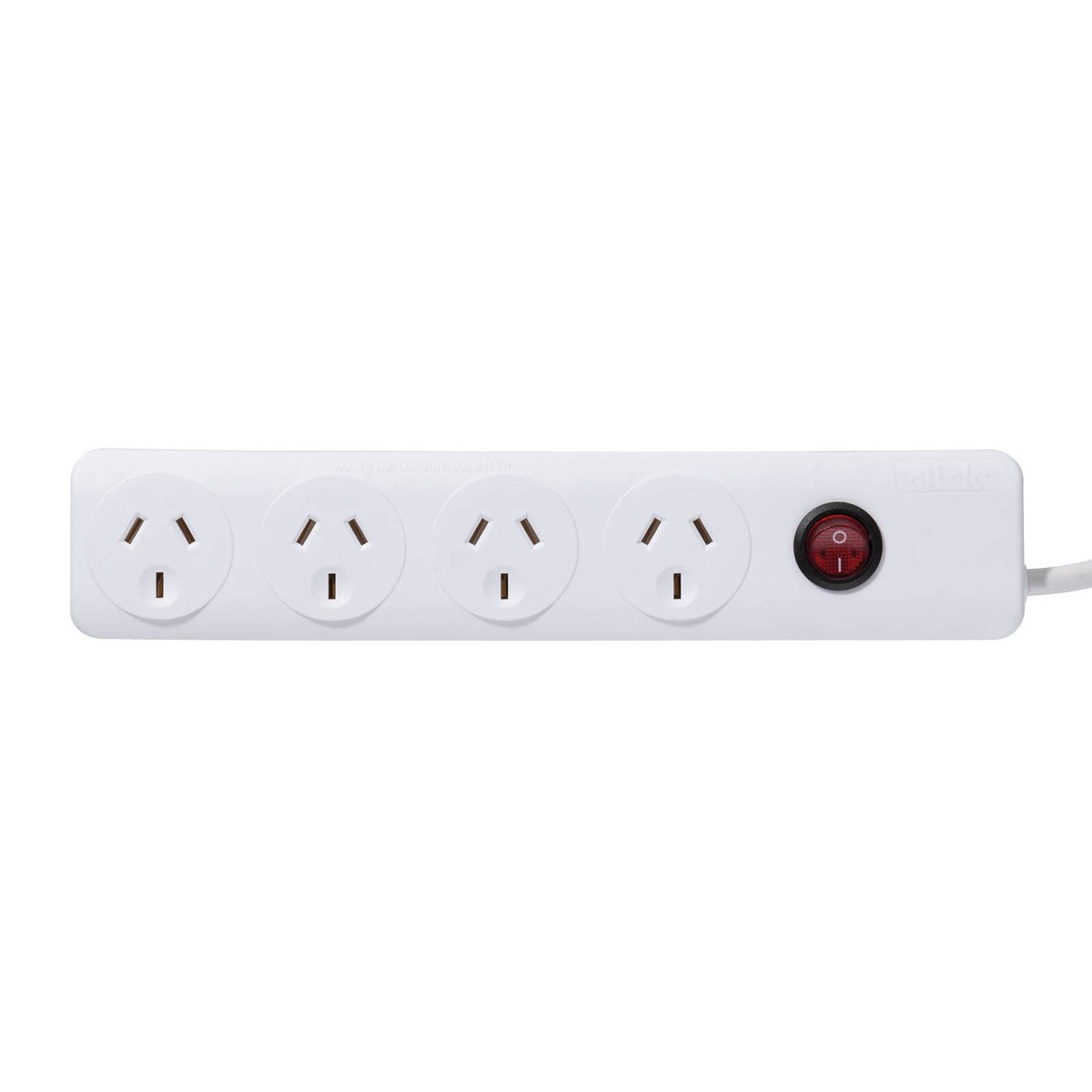 Click White 4 Outlet Powerboard with Master Switch - Bunnings New Zealand