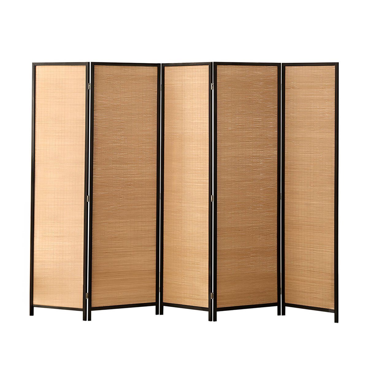 MIUZ 5 Panel Room Divider Screen Partition Privacy Fold Dividers Wood ...