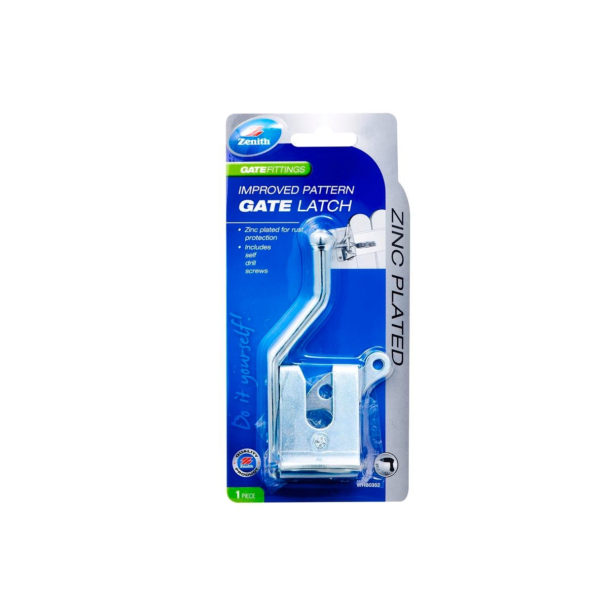 Zenith Gate Latch Improved Zinc WHB0352 - Bunnings New Zealand