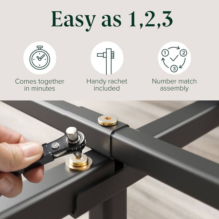 Zinus King Bamboo Wood Bed Frame Wooden Platform Base - Bunnings Australia