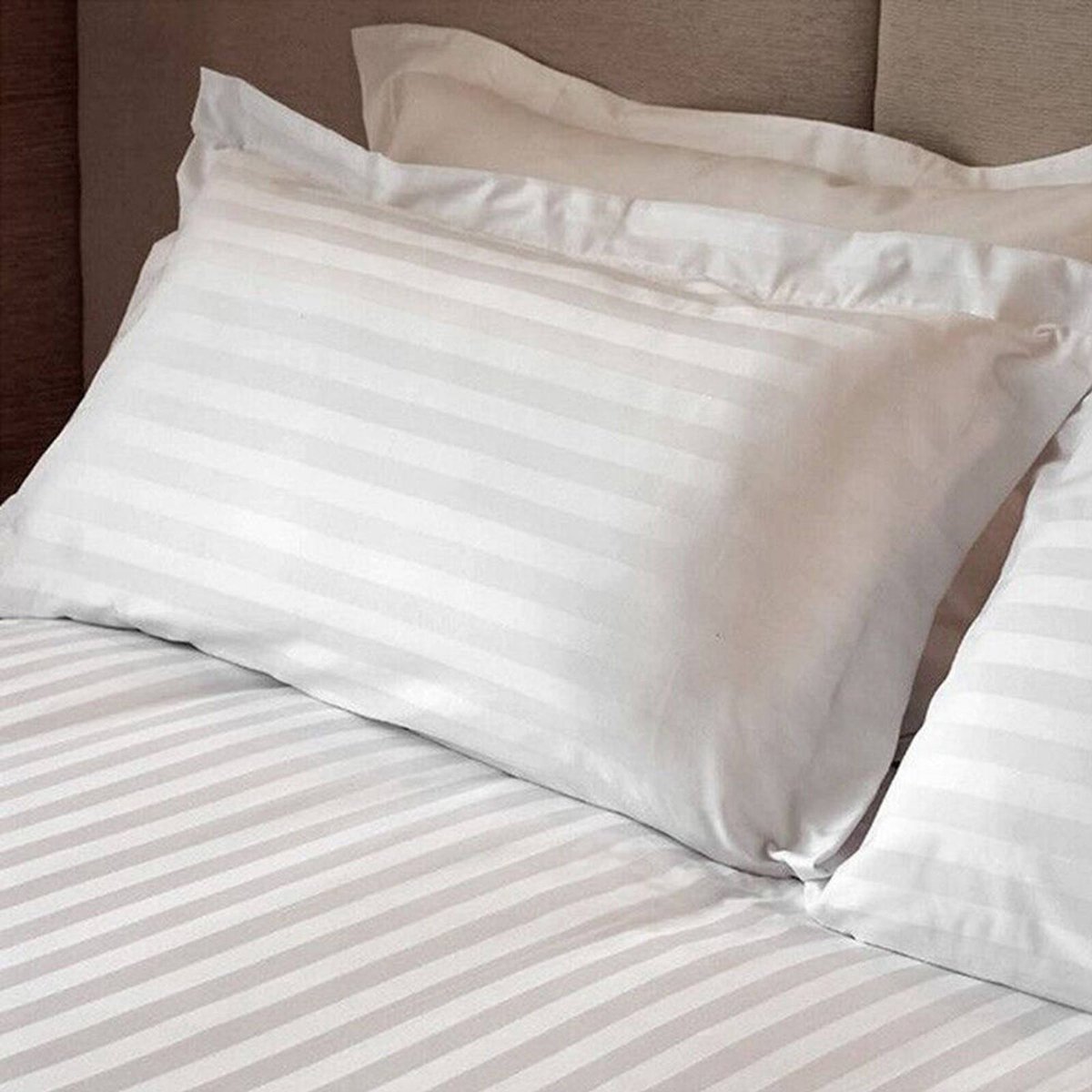 Jason Commercial Super King Satin Stripe Flat Sheet 300x330cm ...