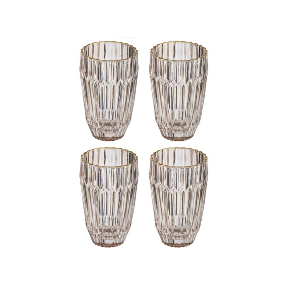 4PK Amara 300ml Highball Glass Tumbler Drink Cup - Coral - Bunnings ...