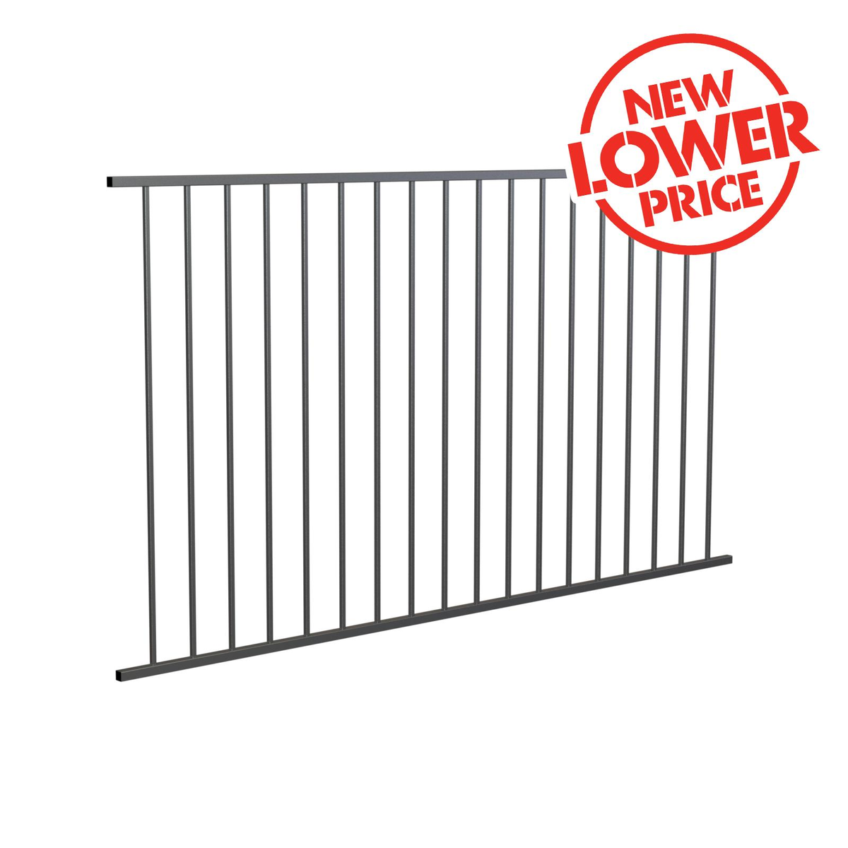 RapidFence 2200 x 1200mm Dark Grey Steel Flat Top Perimeter Fence ...