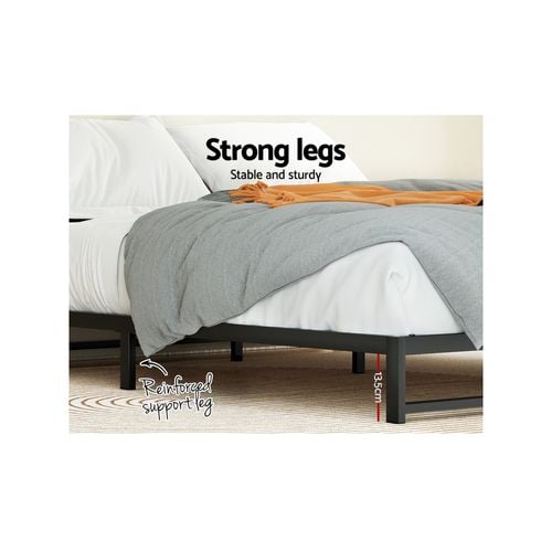 Artiss Bed Frame Base Metal Queen Beru - Bunnings Australia