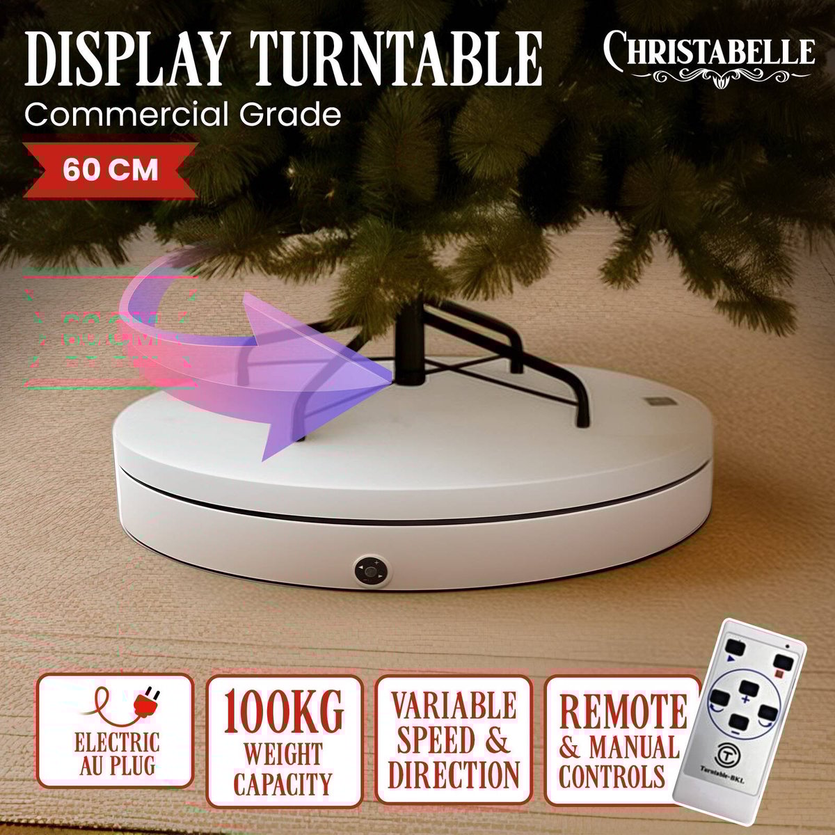 Christabelle 60cm 100kg Commercial Electric Shop Display Rotating ...