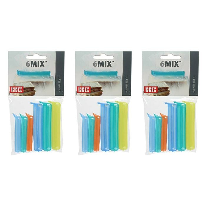 3x 6pc Brix 6mix Bag Closures Sealing Clip Set - Assorted - Bunnings ...