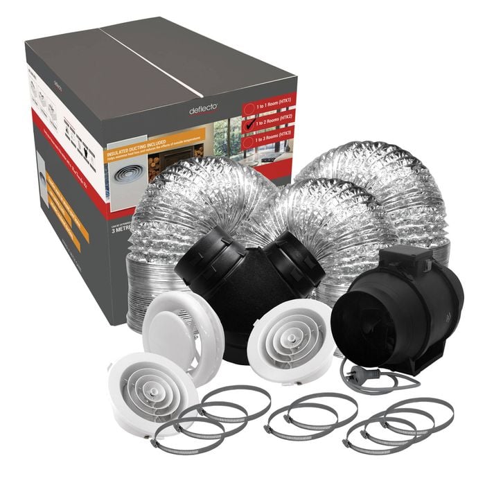 Deflecto Heat Transfer Kit - 1 to 2 Rooms - Bunnings Australia