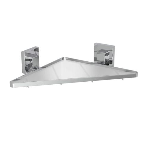 Fusion-Loc 26kg Stainless Steel Suction Frosted Acrylic Corner Shelf ...