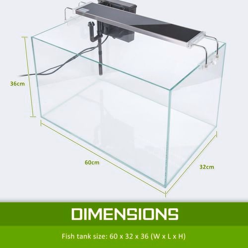 Aquarium Starfire Glass Fish Tank Set Filter Pump 64L - Bunnings Australia