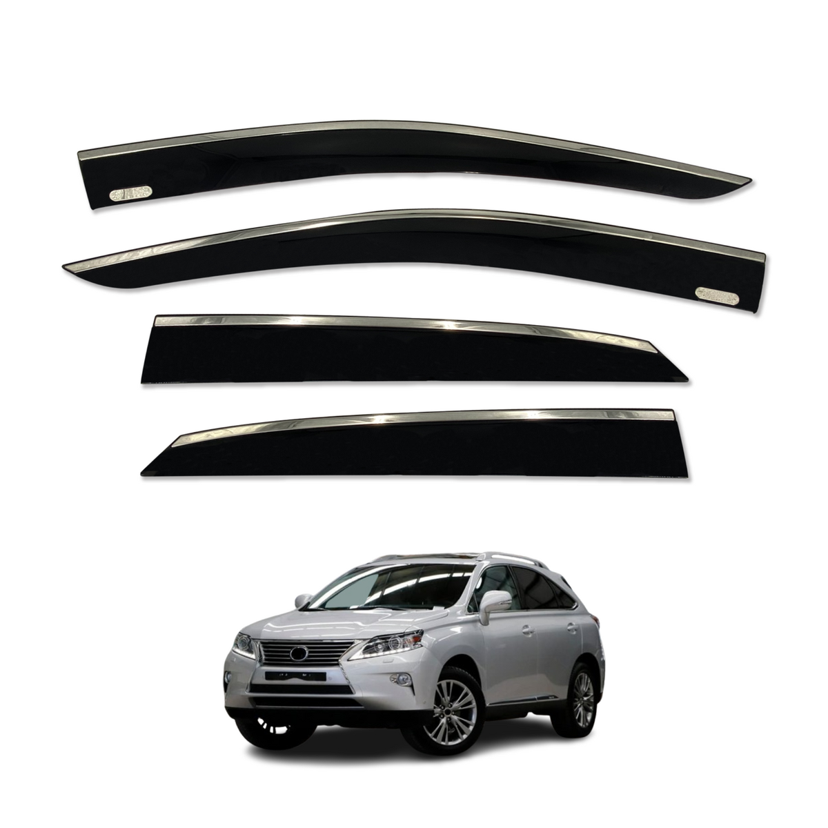AUSGO Stainless Trim Weather Shields for Lexus RX200T / 300 / 350 ...