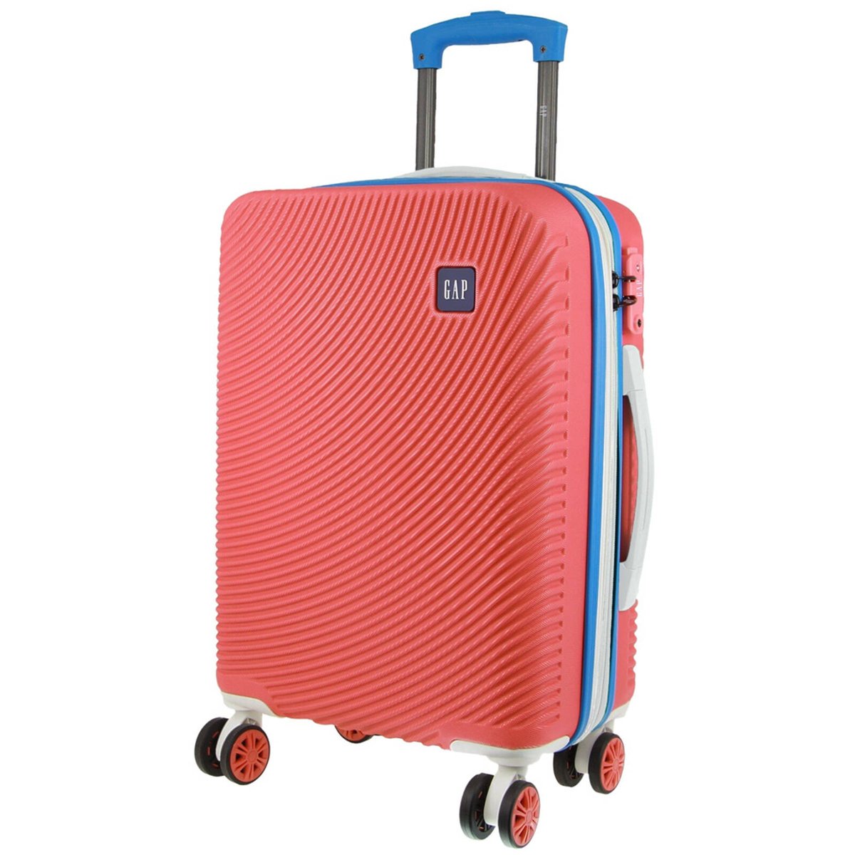 GAP Stripe Hard-Shell Cabin Suitcase TSA Lock Luggage 56x35cm Coral ...