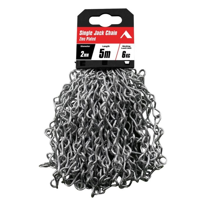 Pinnacle 2mm x 5m Zinc Plated Single Jack Chain - Bunnings Australia