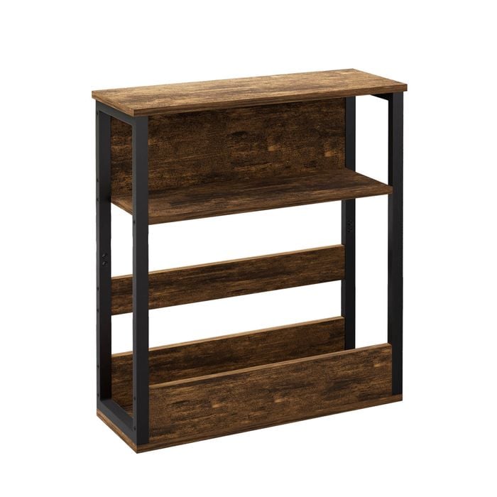Levede 18x46x62.5cm Side Table with Storage Shelf Metal Frame Bunnings Australia