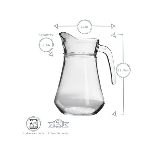 Argon Tableware 'Brocca' Glass Cocktail Pitcher Jug - 1480ml - Bunnings ...