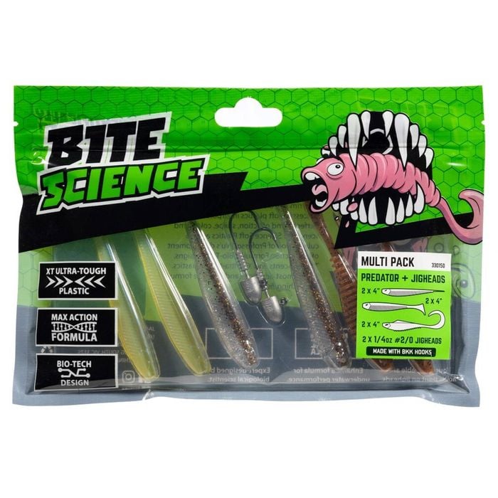Bite Science 8 Piece Multi-Pack of Assorted Predator Soft Plastics and ...