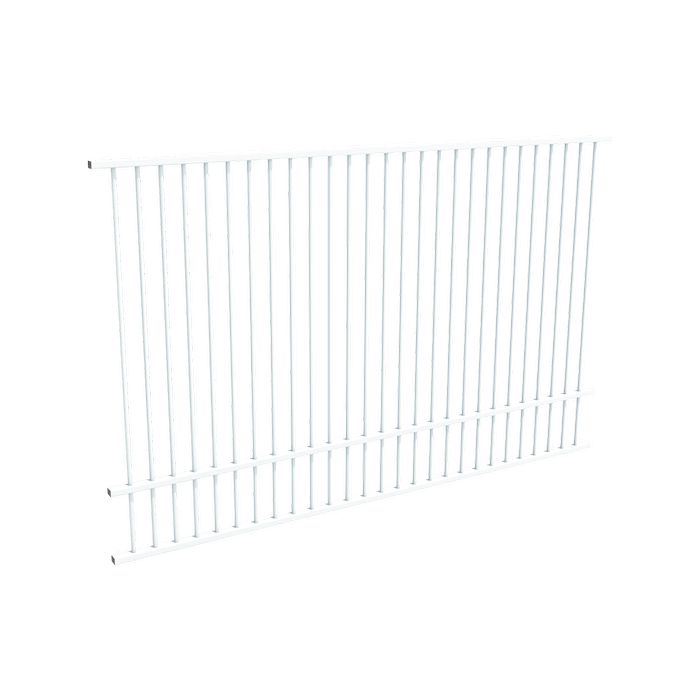 ProtectorAl 2400 x 1500mm Pearl White Aluminium Pool Fence Panel Flat ...