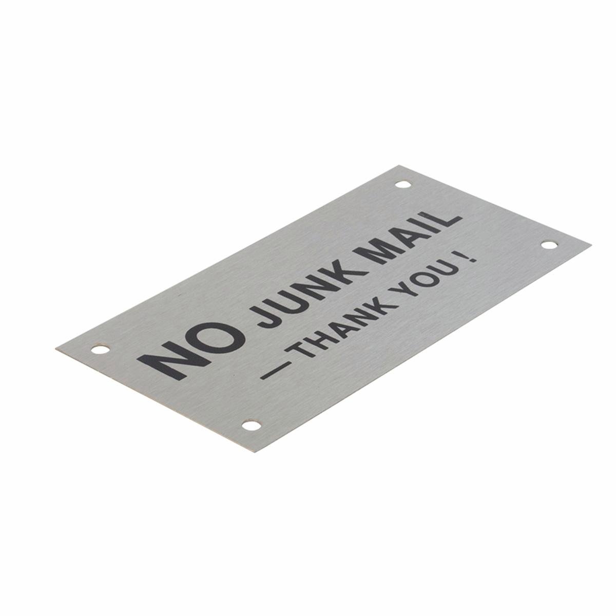 Sandleford 95 x 47mm Stainless Steel No Junk Mail Sign - Bunnings Australia