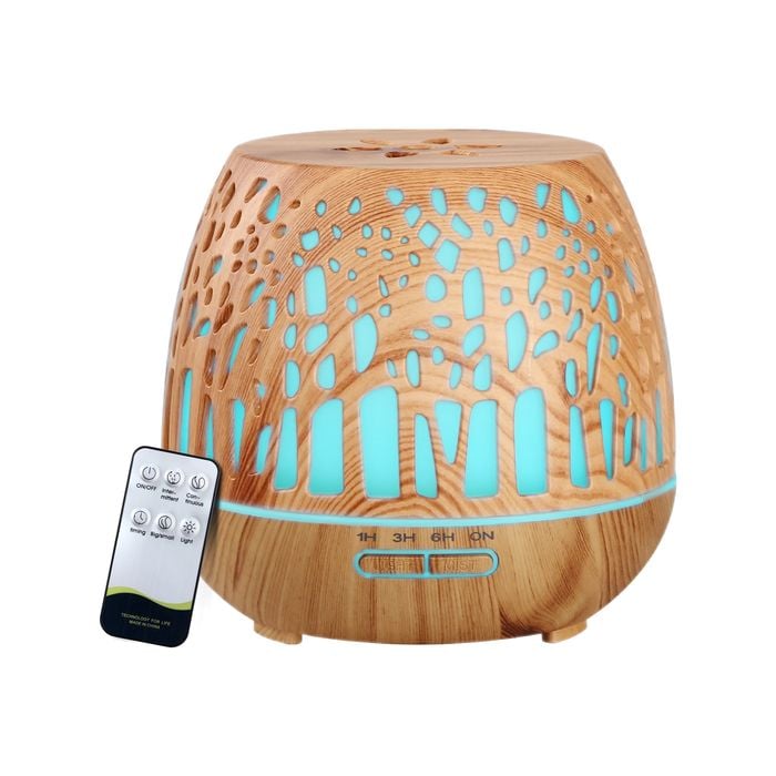 Devanti 400ml Aroma Diffuser Aromatherapy Wood Grain - Bunnings Australia