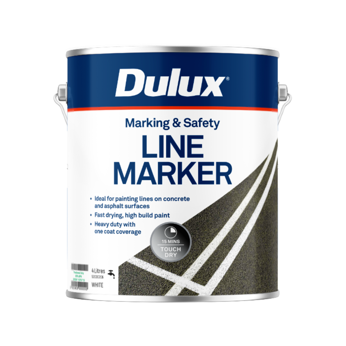Dulux 4L White Concrete And Paving Line Marker - Bunnings Australia