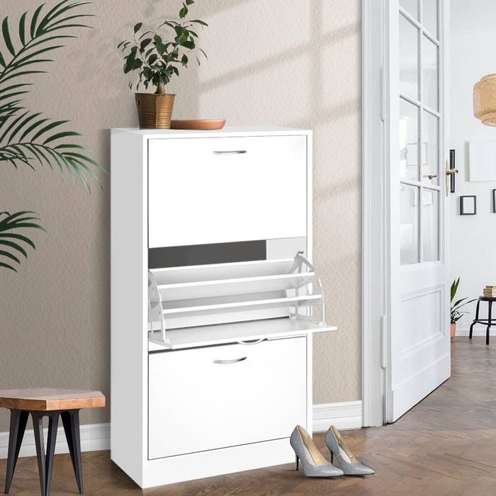 Artiss 3 Tier Shoe Storage Cabinet Bunnings Australia