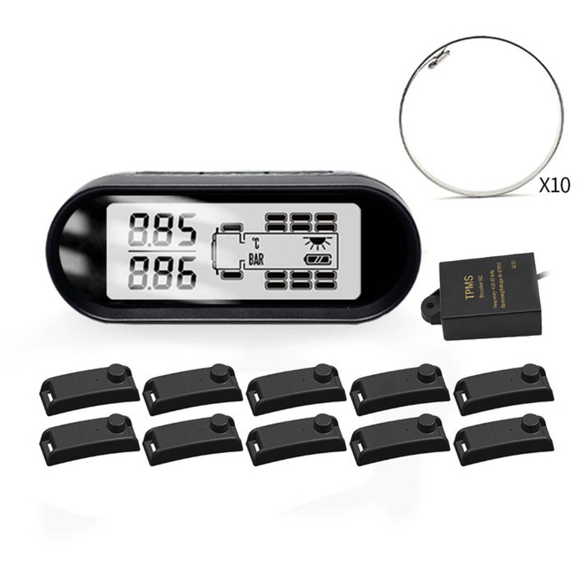 Promata Mata T2 Solar Tyre Pressure Monitor For Trucks - 10 Internal ...