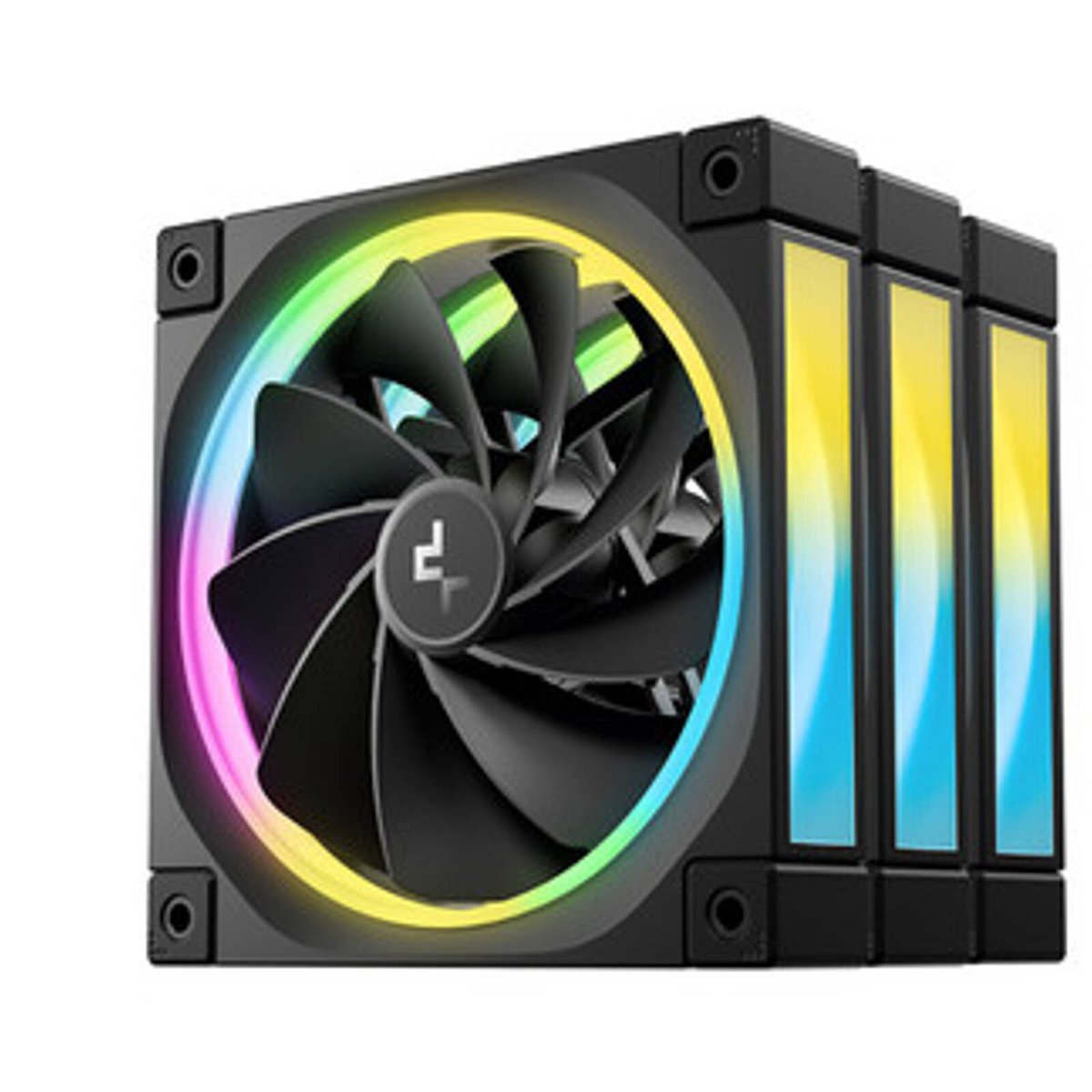 DeepCool FL12R 120mm (3-Pack) Unique Addressable RGB High Performance Fans, Low Noise, 4-pin PWM ...
