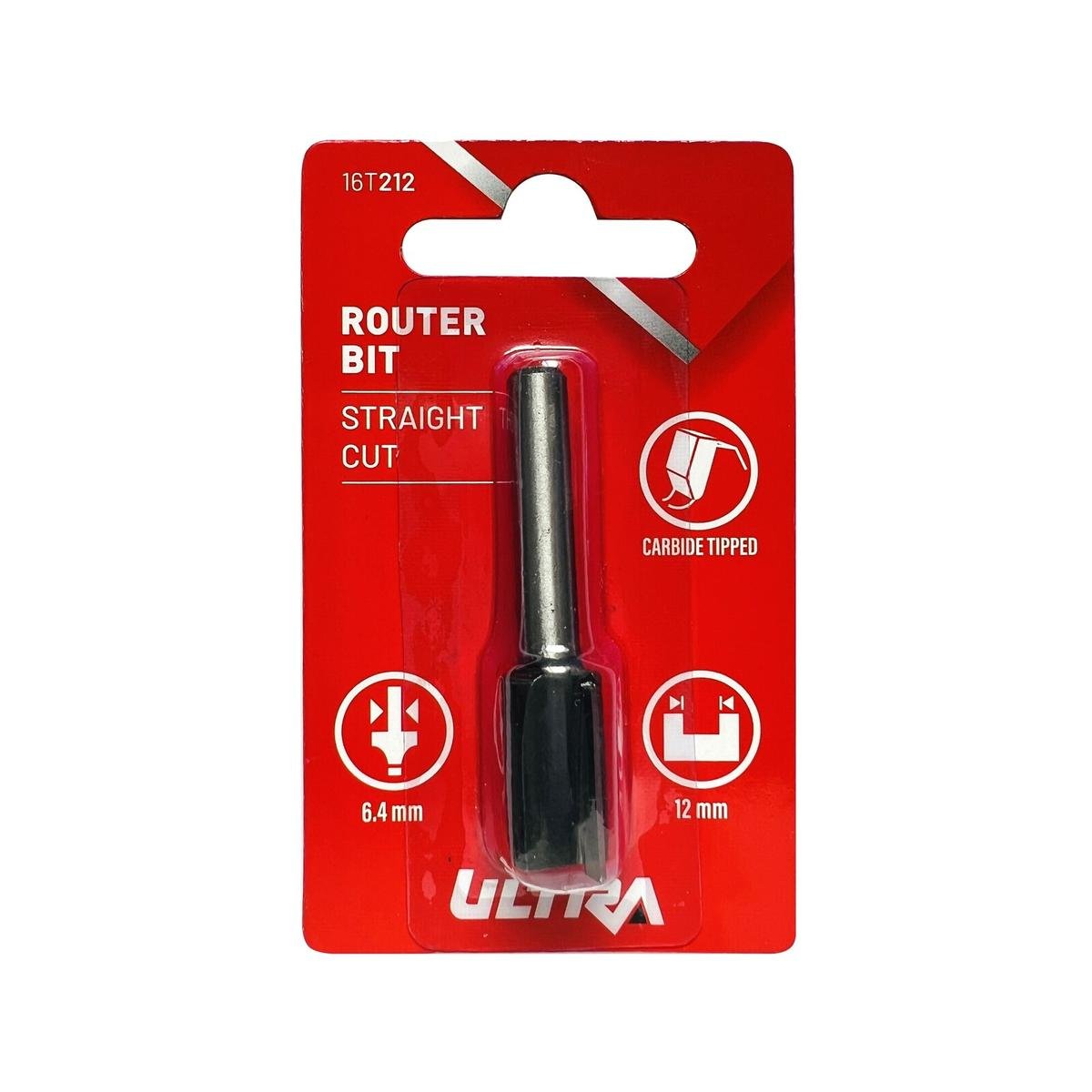 Ultra 6.4 x 12mm Straight Router Bit - Bunnings Australia