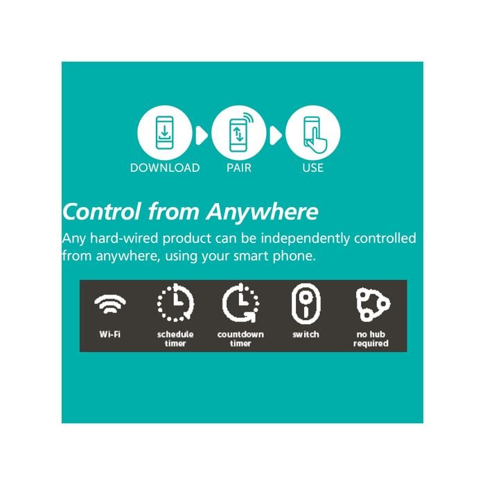 DETA Grid Connect Smart Single Gang 2 Way Touch Light Switch - Bunnings ...