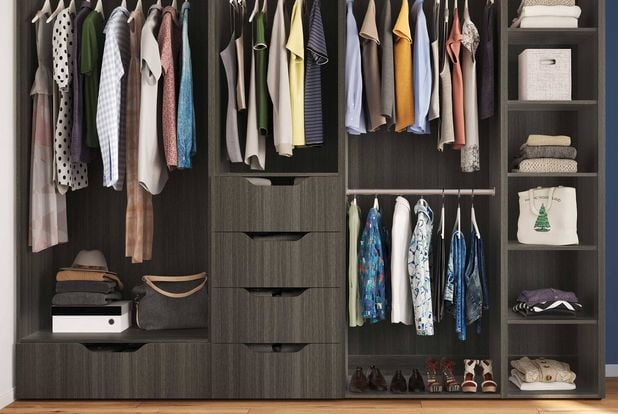 LUGNA Harmony Walk-in Wardrobe Storm | Bunnings Warehouse - Bunnings ...