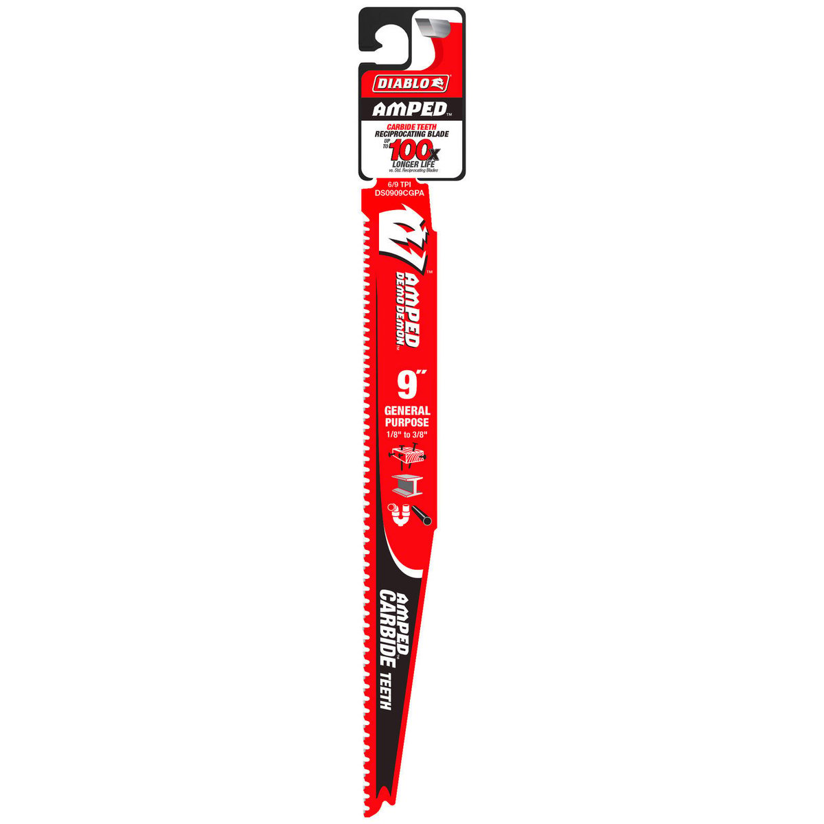 Diablo 9'' AMPED Demo Demon Carbide Reciprocating Saw Blade for Pruning ...