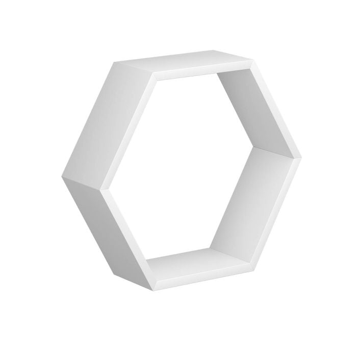 Flexi Storage White Matt Hexagonal Shelf - Bunnings New Zealand