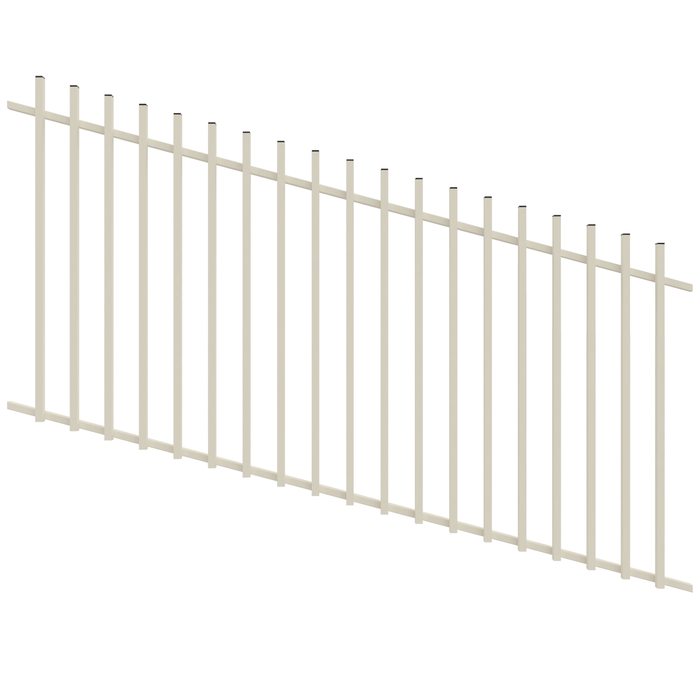 ProtectorAl 1201-2400W x 1200H Surfmist Batten Pool Fence Panel Raked ...
