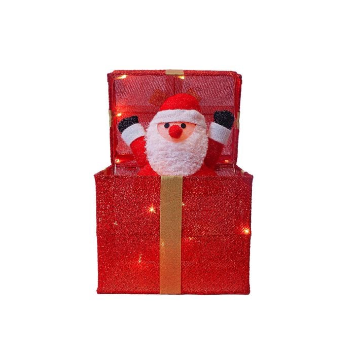 Mirabella Fabric Pop Up Santa Gift Box Light - Bunnings Australia