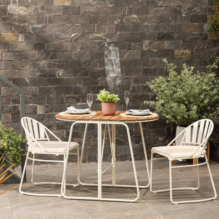 Marquee 990 x 650 x 750mm Egret Timber 03 Pieces Bistro Setting Bunnings Australia