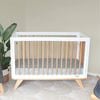 Babyhood Aurora Cot - White/Natural - Bunnings Australia