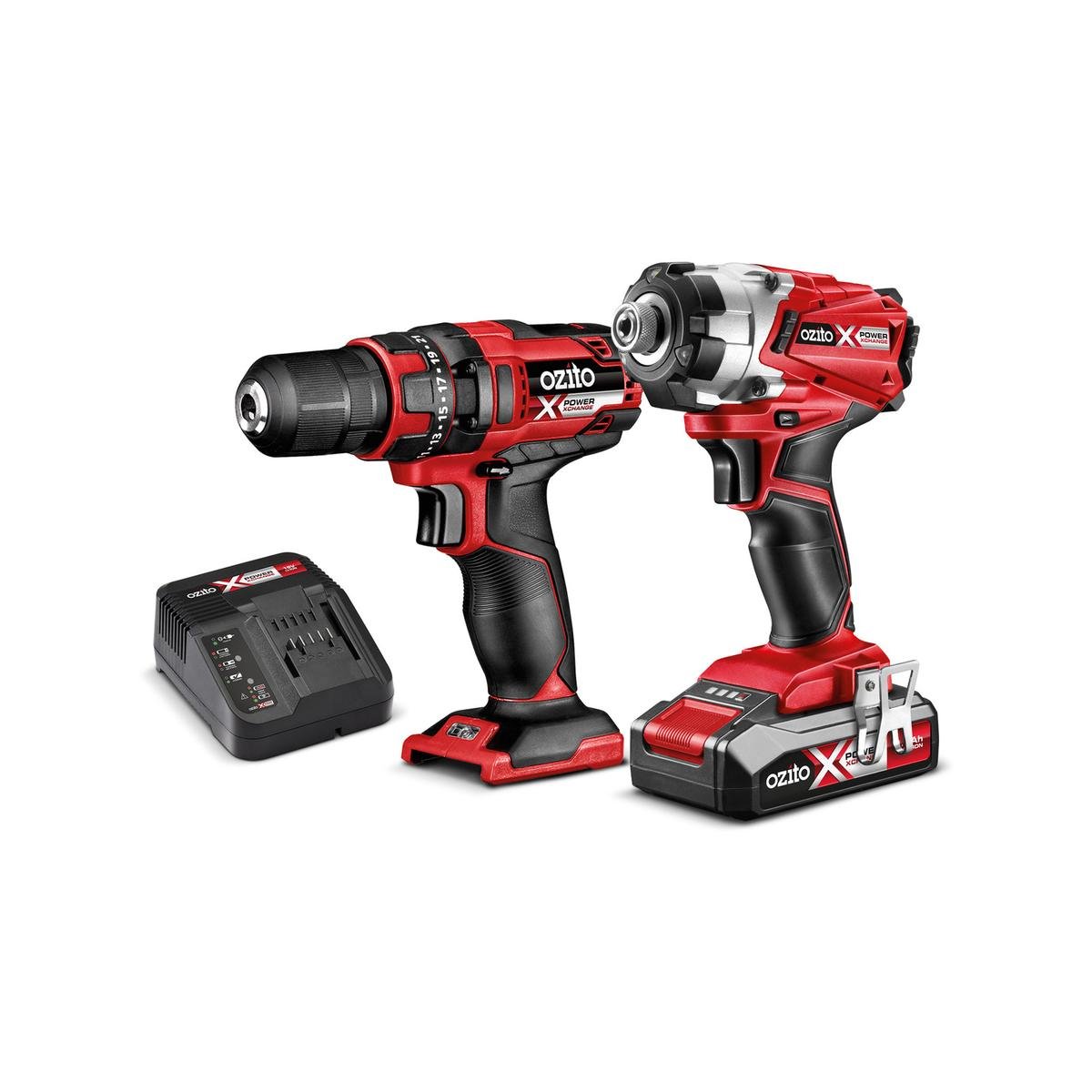 Ozito PXC 18V Cordless Compact Drill And Impact Driver Kit PXCDIK-250 ...